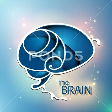 Blue brain: Vector, Graphic, Illustration #83374917 | Pond5
