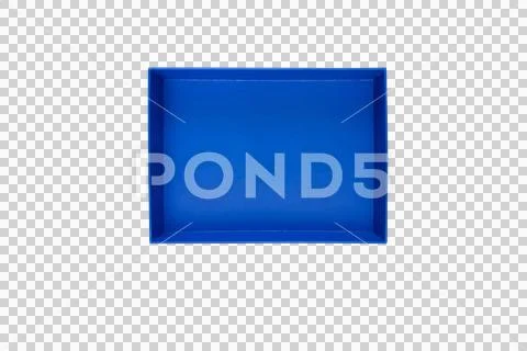 Blue cardboard box top view isolated transparent png ~ Hi Res #268586658