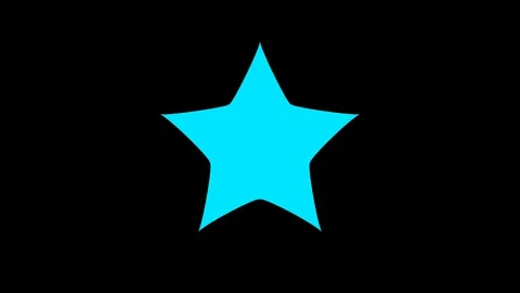 Blue cartoon basic shape animation on bl... | Stock Video | Pond5