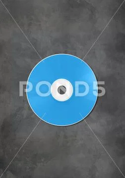 Blue CD - DVD mockup template isolated on concrete background ...