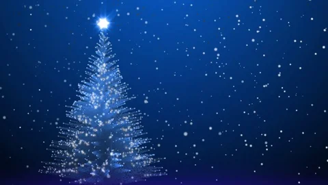 Blue Christmas tree growing animation, w... | Stock Video | Pond5