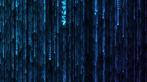 Matrix Code Number Blue Stock Footage ~ Royalty Free Stock Videos | Pond5