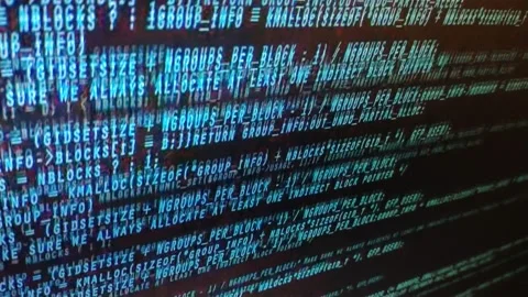 blue code program script background anim... | Stock Video | Pond5