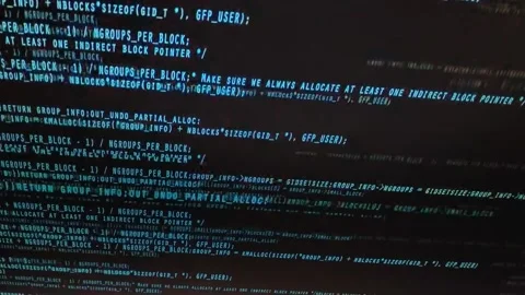 blue code program script background anim... | Stock Video | Pond5