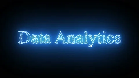 Blue color animated Data Analytics text ... | Stock Video | Pond5