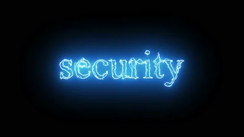 Blue color animated Security text isolat... | Stock Video | Pond5