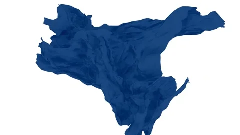 Blue color cloth waving motion animated ... | Stock Video | Pond5