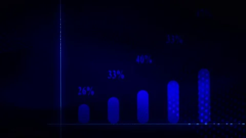 Blue color financial chart up arrow busi... | Stock Video | Pond5