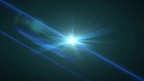 Blue color lens flare rotation at center... | Stock Video | Pond5