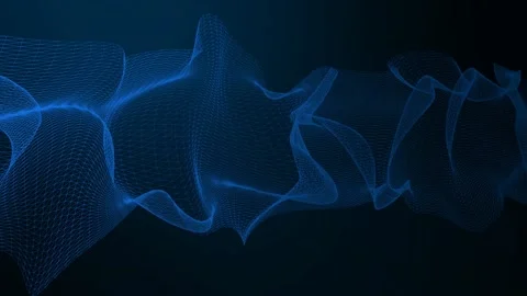 Blue color line wave background animatio... | Stock Video | Pond5