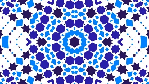 Blue Color Palette Shape Pattern Symmetr... | Stock Video | Pond5