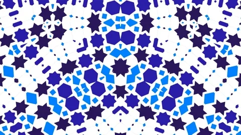 Blue Color Palette Shape Pattern Symmetr... | Stock Video | Pond5