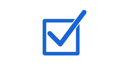 Blue color simple 3d check box animation... | Stock Video | Pond5