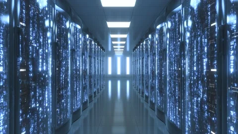 Blue color symbols in Matrix style on se... | Stock Video | Pond5