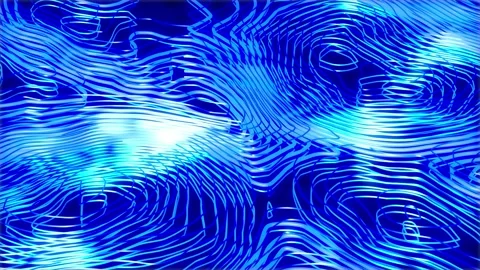Blue colored deformed wavy wires with mo... | Stock Video | Pond5
