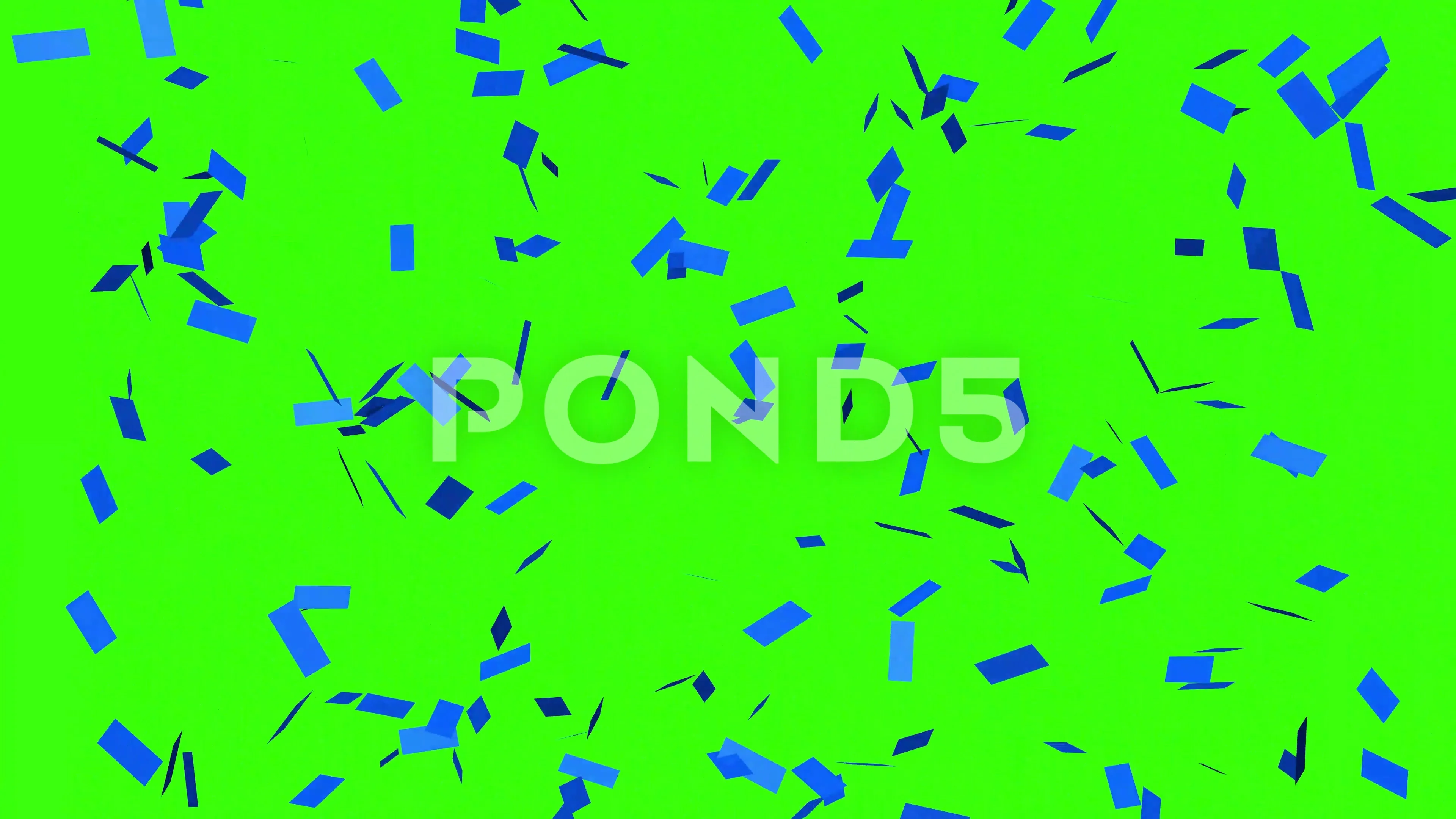 Blue Confetti Falling