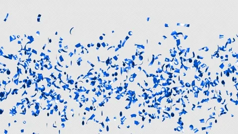 Blue confetti falling over Transparent B... | Stock Video | Pond5