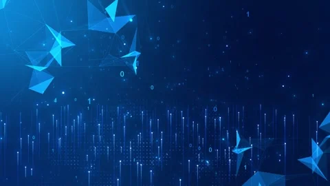 Blue deep learning shining glitter parti... | Stock Video | Pond5