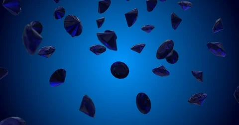 blue diamonds sapphire falling slow moti... | Stock Video | Pond5