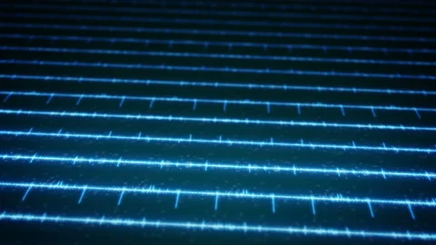 Blue digital audio waves on screen seaml... | Stock Video | Pond5