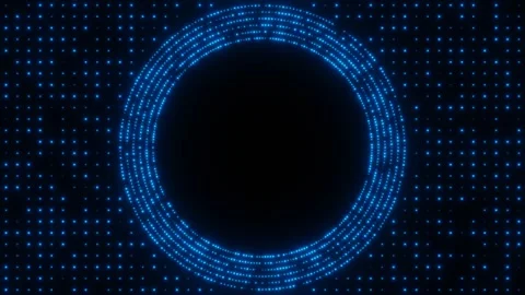 Blue digital circle dots frame loop anim... | Stock Video | Pond5