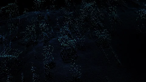 Blue digital data floating in three dime... | Stock Video | Pond5