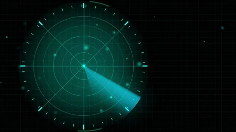 Blue Digital Radar Detect Targets (Dots)... | Stock Video | Pond5