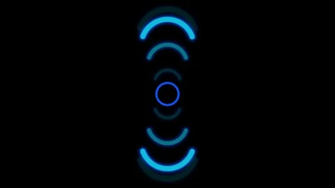 blue digital wave animation on black bac... | Stock Video | Pond5
