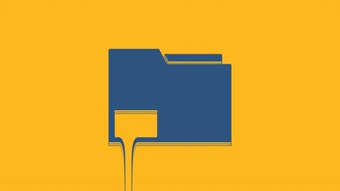 Blue Document folder icon isolated on or... | Stock Video | Pond5