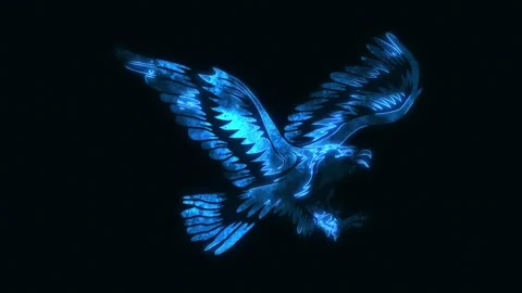 Blue Eagle Hawk Animated Logo - Loop Gra... | Stock Video | Pond5