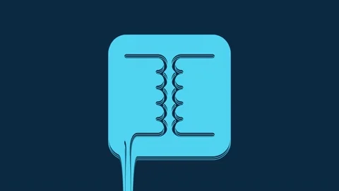 Blue Electrical transformer icon isolate... | Stock Video | Pond5