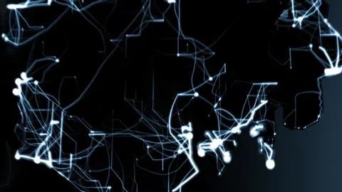 Blue electricity lines animation of the ... | Stock Video | Pond5