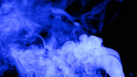 Blue evaporation or of gas of smoke on b... | Stock Video | Pond5