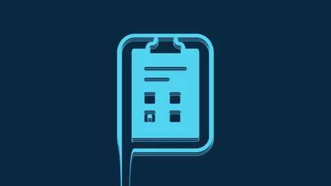 Blue Exam sheet with check mark icon iso... | Stock Video | Pond5