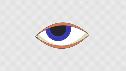 Blue eye blinking line 2D object animati... | Stock Video | Pond5