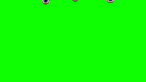blue eyes falling on chroma key green sc... | Stock Video | Pond5