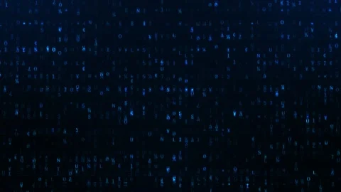 Blue Falling Matrix Digital Rain - Loop ... | Stock Video | Pond5
