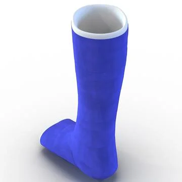 3D Model: Blue Fiberglass Cast Leg #90881083 | Pond5
