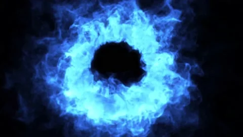 Blue Fire Animation Loop design on black... | Stock Video | Pond5