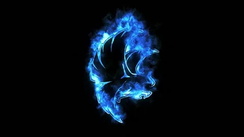 Blue Fire Burning Hawk Logo Looping Anim... | Stock Video | Pond5