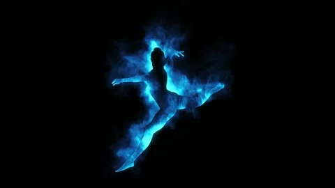 Blue Fire Dancer Logo Looping Animation ... | Stock Video | Pond5
