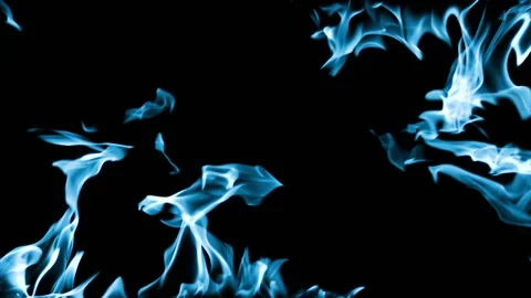 blue fire flame effect animation | Stock Video | Pond5