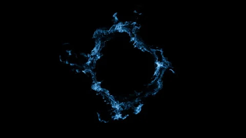 blue fire loop effect animation | Stock Video | Pond5
