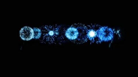 Blue fire works particle effect animatio... | Stock Video | Pond5