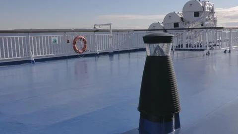 Blue floor of a passanger ship and a lam... | Stock Video | Pond5