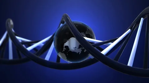 Blue FX Background with rotating DNA str... | Stock Video | Pond5