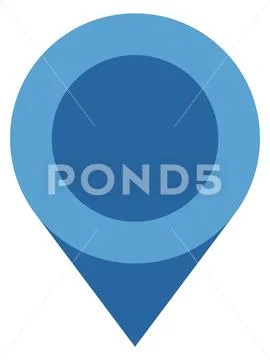Blue geo pin icon. Map pointer symbol ~ Clip Art #231418307