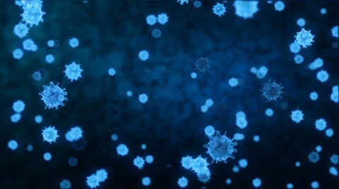 Blue germs loopable animated background | Stock Video | Pond5