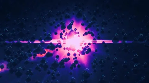 Blue Glittering Particles Falling Loop | Stock Video | Pond5