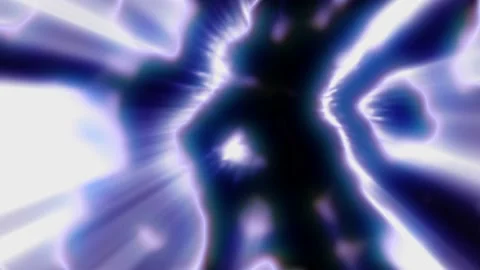 Blue glow edge with white ray effect abs... | Stock Video | Pond5